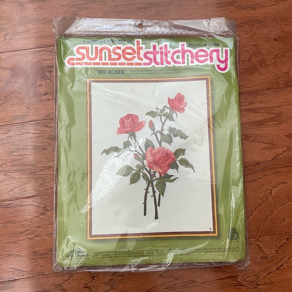 Sunset Stitchery | Other | Sunset Stitchery Red Roses Complete Kit ...